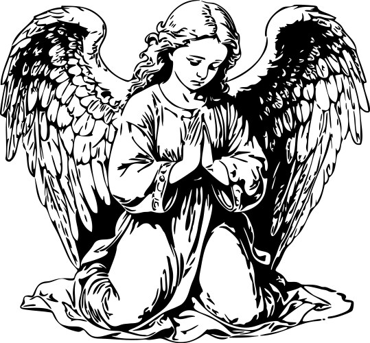 Angel outline Vector Images & Graphics for Commercial Use | VectorStock