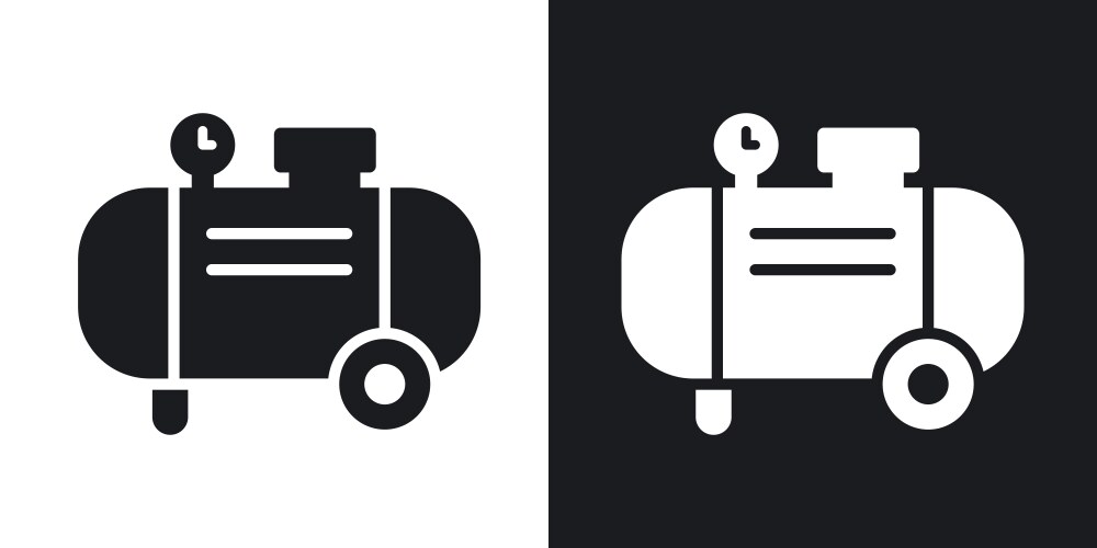 Compressorline in thin line black color flat Vector Image