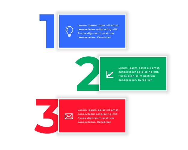 Modern three step infographic workflow diagram Vector Image