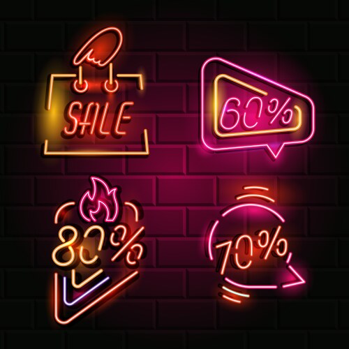 Retro neon sign buy now Royalty Free Vector Image