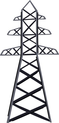 High electric pylon cartoon Royalty Free Vector Image