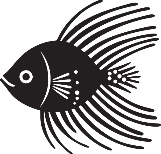 Angelfish - minimalist and simple silhouette Vector Image