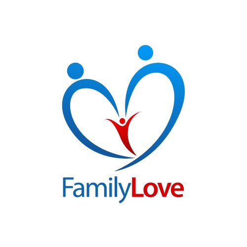 Family care love logo and symbols Royalty Free Vector Image