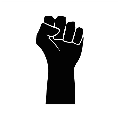 Hand rising to the top silhouette – Royalty-Free Vector | VectorStock