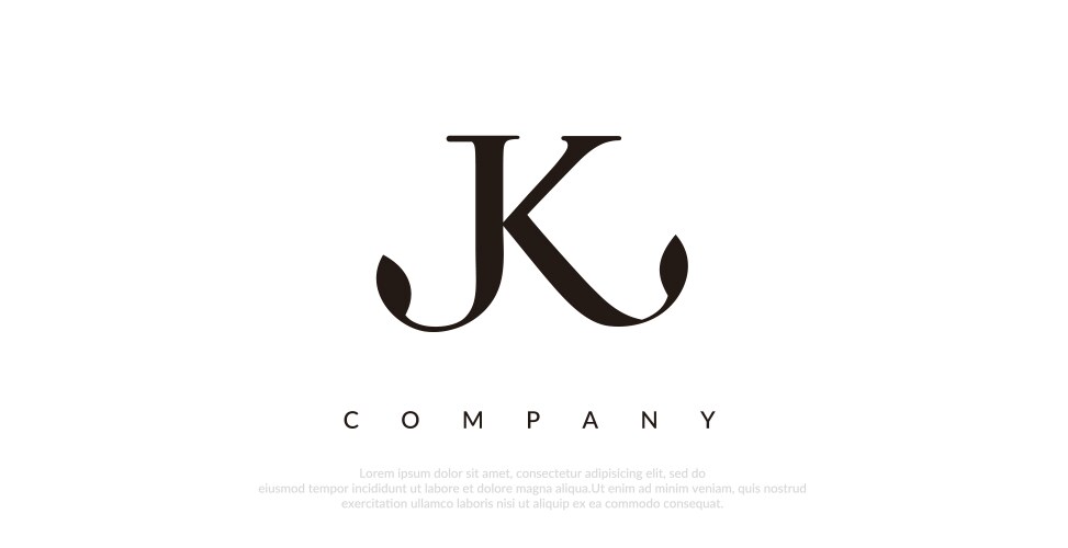 Initial jk letter logo Vector Images & Graphics for Commercial Use ...