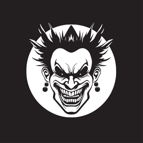 Clown - minimalist and simple silhouette Vector Image