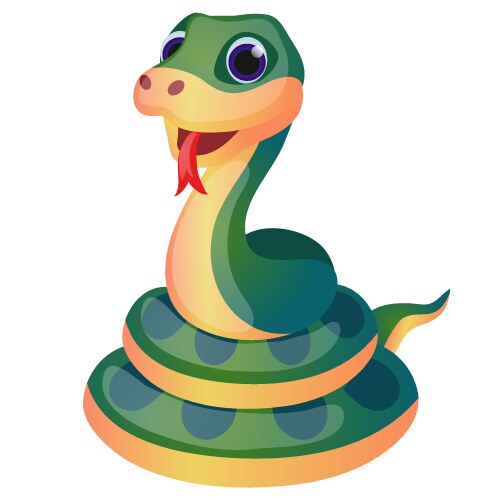 Happy snake Royalty Free Vector Image - VectorStock