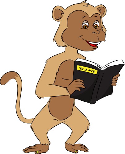 Monkey Reading Book Vector Images (over 320)