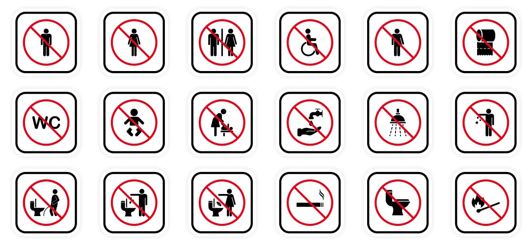 Not allowed symbols Vector Images & Graphics for Commercial Use ...