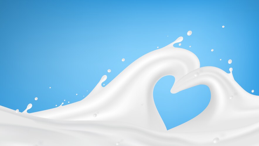 Splash of milk Royalty Free Vector Image - VectorStock