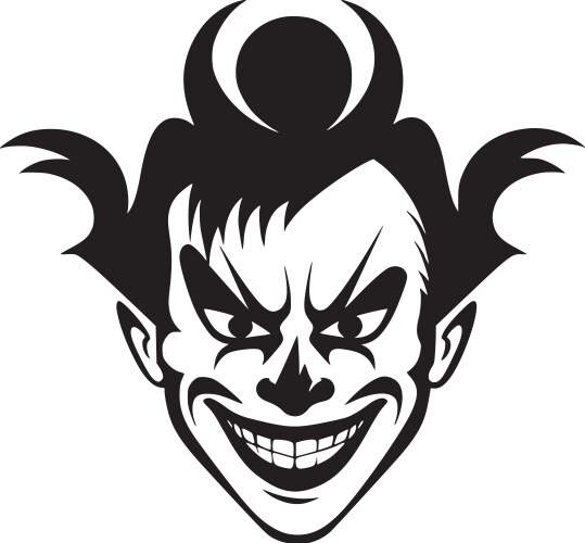 Clown - minimalist and simple silhouette Vector Image