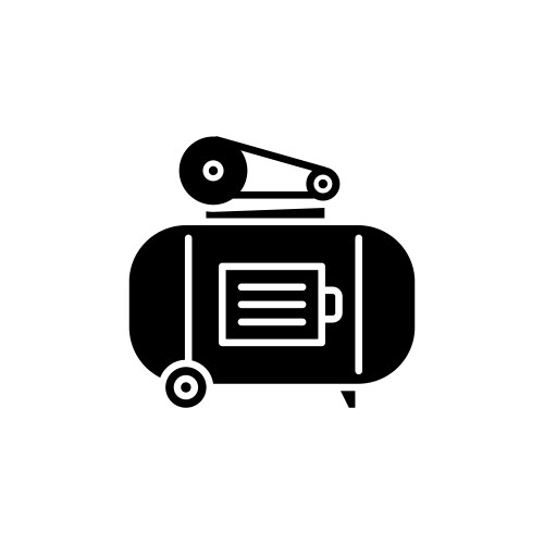 Compressor icon set electric portable air Vector Image