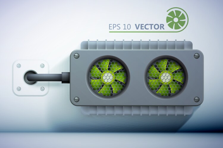 Cooling technology background Royalty Free Vector Image
