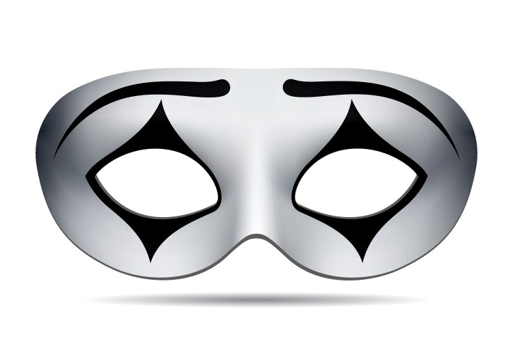 Silver shining carnival mask Royalty Free Vector Image