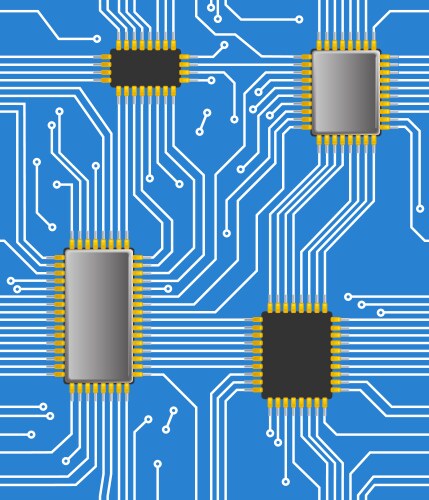 Computer chip icon Royalty Free Vector Image - VectorStock