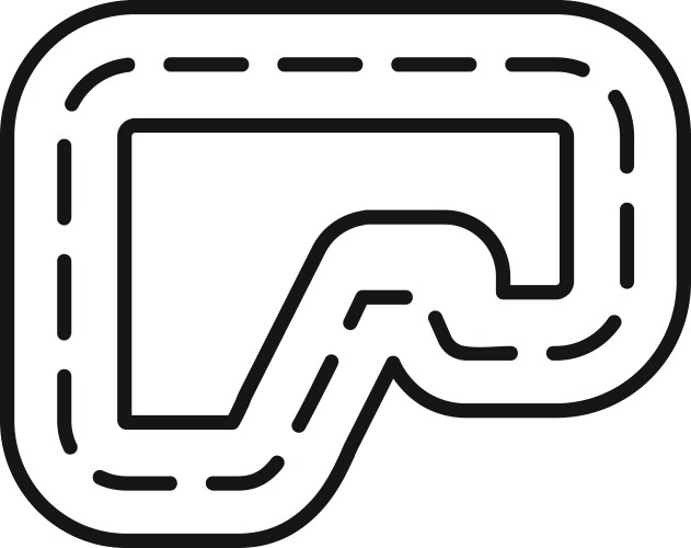 Race track circuit representing competition Vector Image