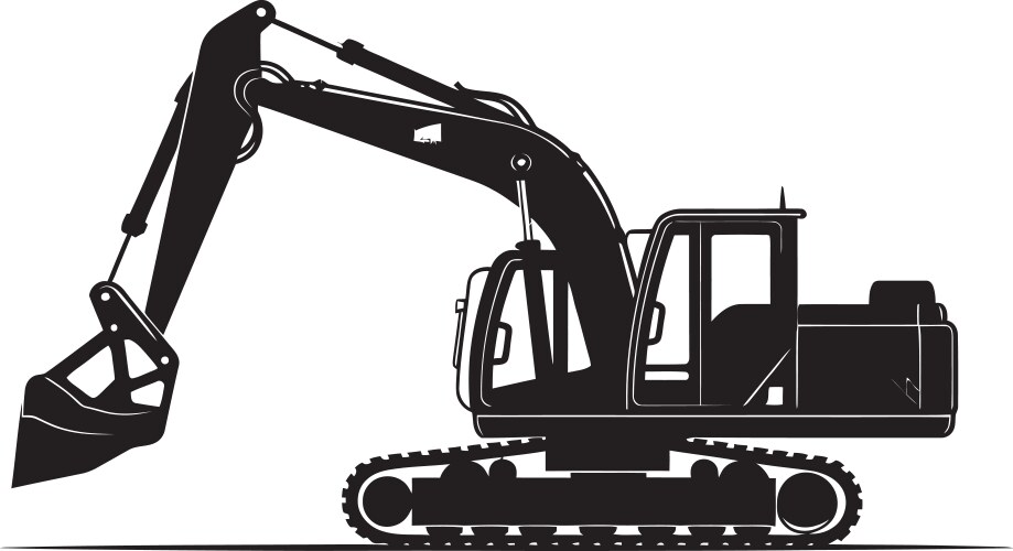 Excavator Black and White Vector Images (over 19,000)