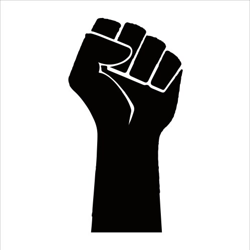 Hand rising to the top silhouette – Royalty-Free Vector | VectorStock
