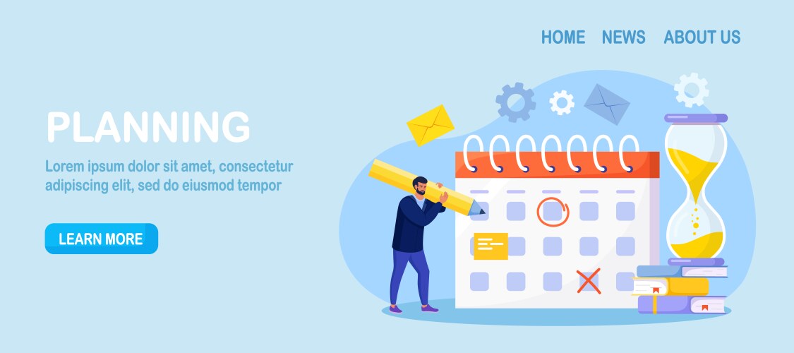 Schedule planning Royalty Free Vector Image - VectorStock