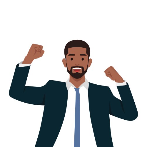 Black Man Winning Vector Images (over 14,000)