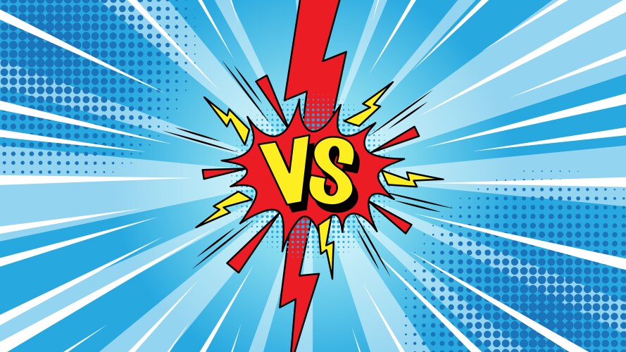 Comic book versus background superhero Royalty Free Vector