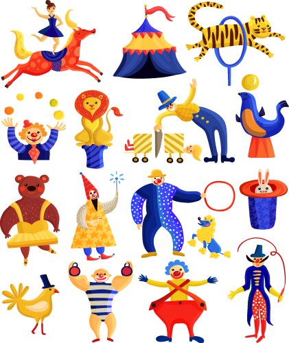 Circus artist characters collection Royalty Free Vector