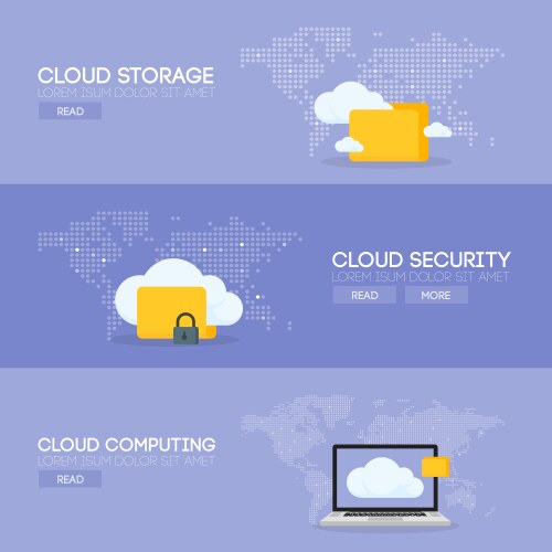 Cloud computing banner concept Royalty Free Vector Image