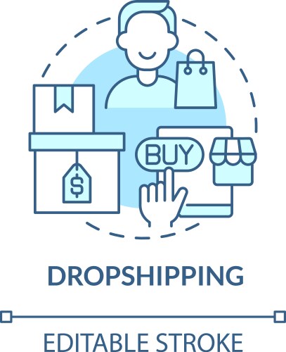 Purchase order blue gradient concept icon Vector Image