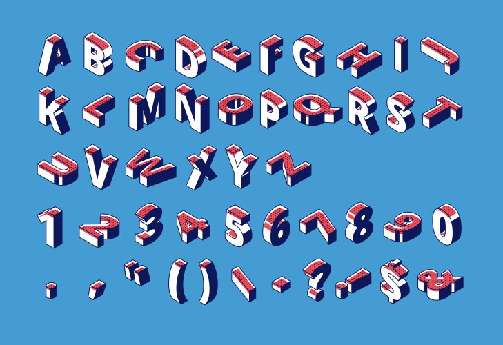 Isometric Alphabet Vector Images (over 7,900)