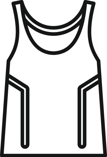 Outline of a tank top Royalty Free Vector Image