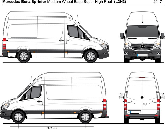 Mercedes Sprinter Template Vector Images (43)