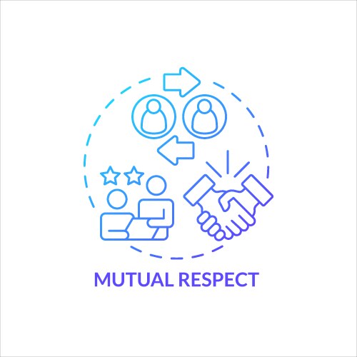 Mutual respect in workplace concept icon Vector Image
