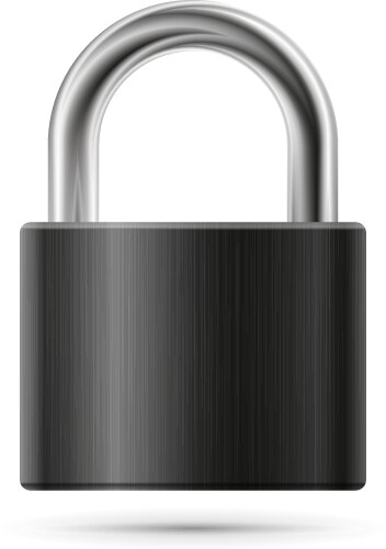 Lock with numeric code realistic 3d Royalty Free Vector