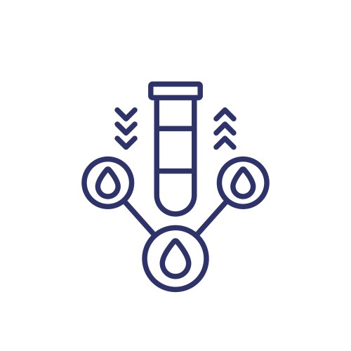 Water purification liquid test tube Royalty Free Vector