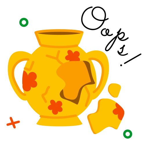 Broken kettle Royalty Free Vector Image - VectorStock