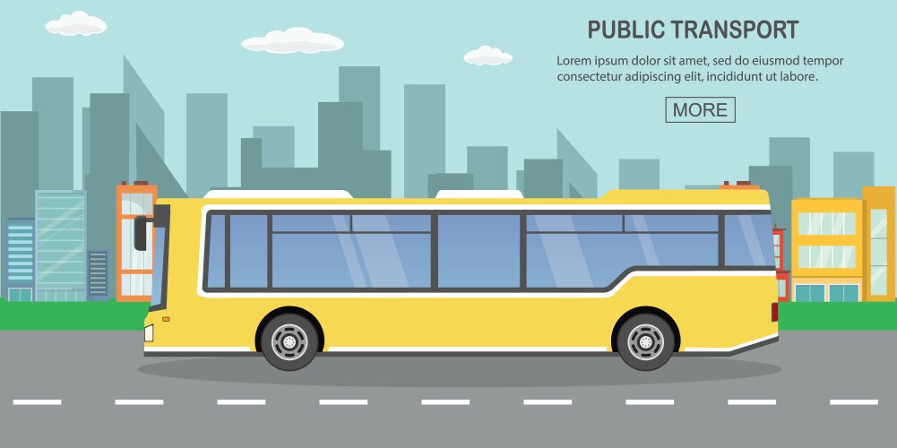 Bus urban public transport Royalty Free Vector Image