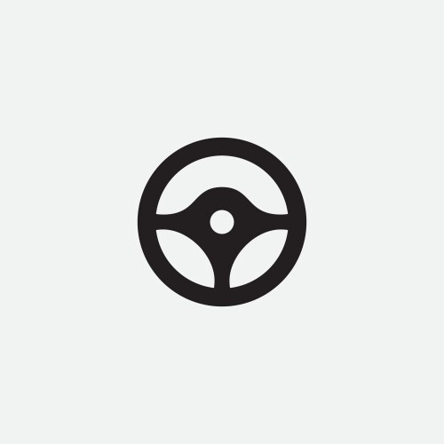 Isolated abstract blue color wheel logo icon car Vector Image