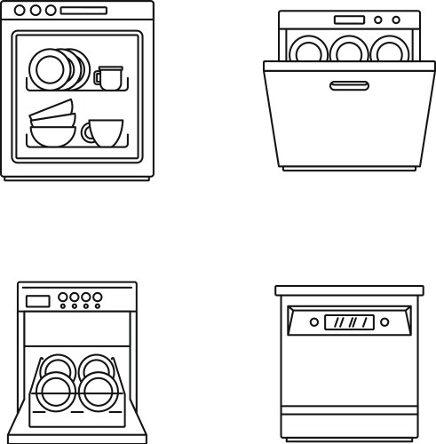 Dishwasher Royalty Free Vector Image - VectorStock