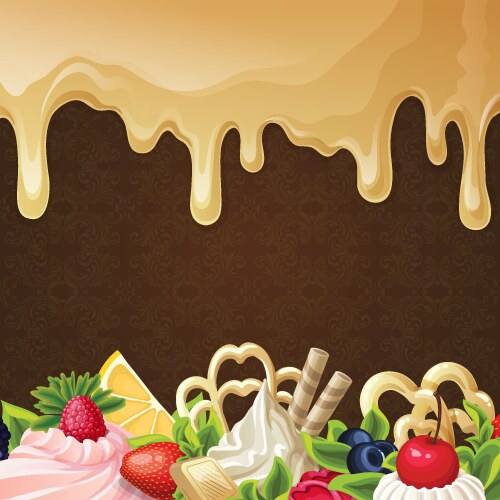 Chocolate sweets background Royalty Free Vector Image