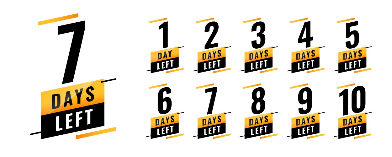 Countdown big date announcement template Vector Image