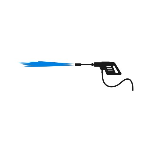 Pressure washing gun logo template Royalty Free Vector Image