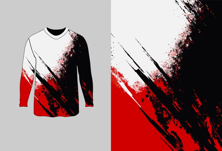Long sleeve jersey grunge texture for extreme Vector Image