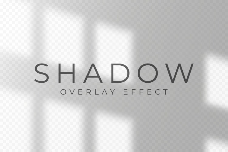 Shadow overlay effect transparent soft light Vector Image