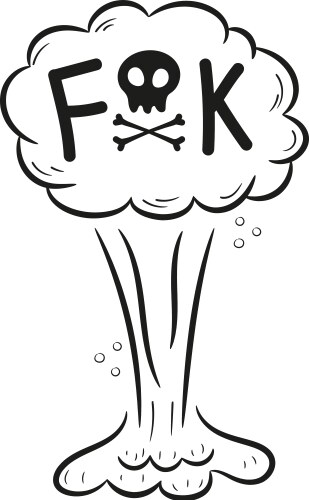 Swear expletive words angry rude Royalty Free Vector Image