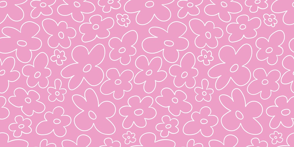 2000s flowers y2k background seamless pattern Vector Image