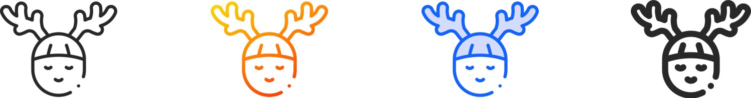 Cuneiform iconthin linear gradient blue stroke Vector Image