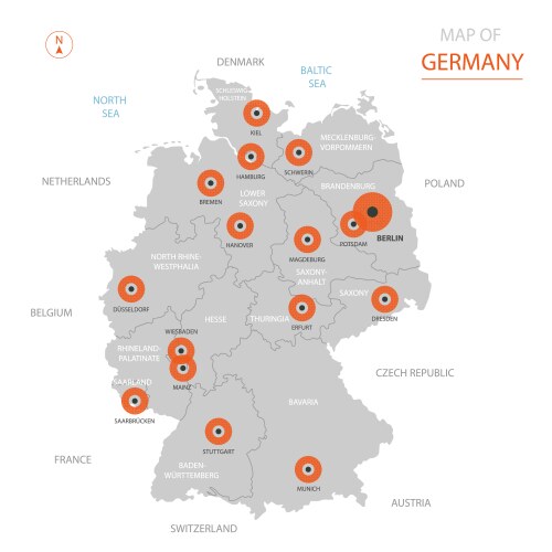 Germany Map Outline Vector Images (over 5,700)