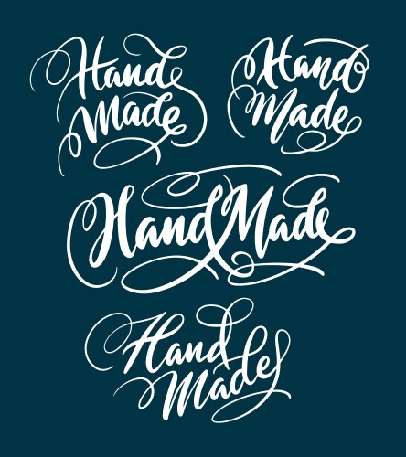 Hand drawn lettering fresh ink Royalty Free Vector Image
