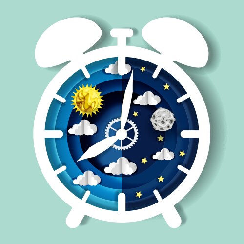 Daily Routine Clock Characters Concept Royalty Free Vector Clock