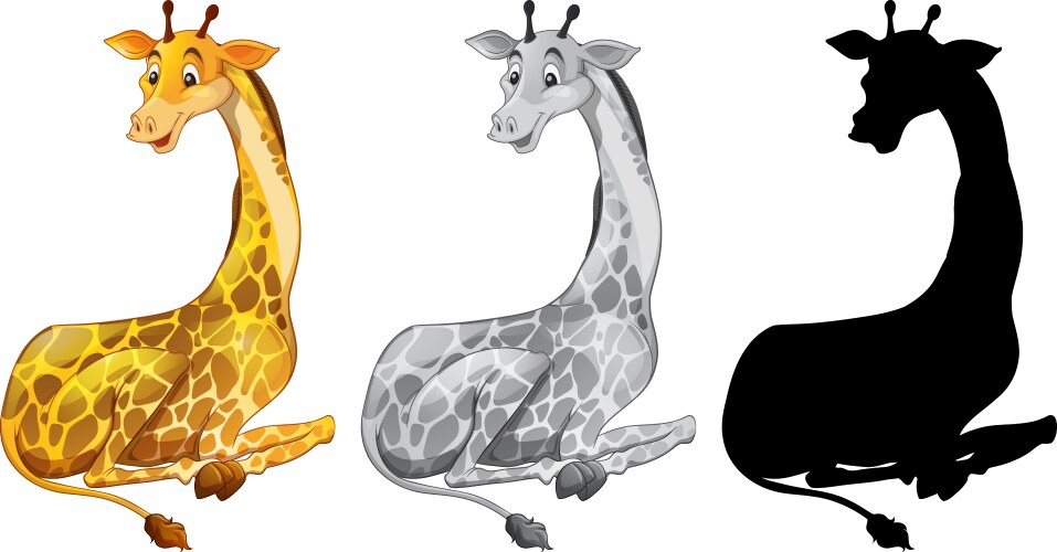 Giraffe Clip Art Black and White Vector Images (over 370)
